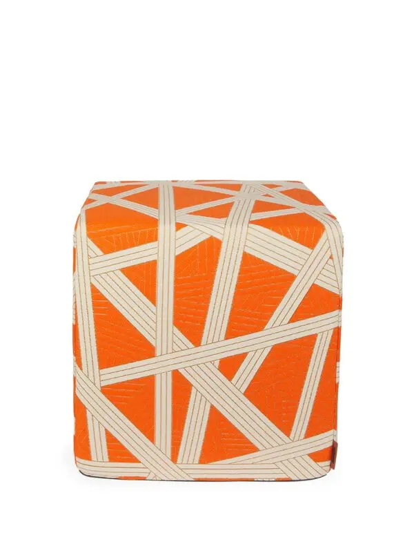 Missoni Nastri Multi-way Stripe Pouf Cube - Orange