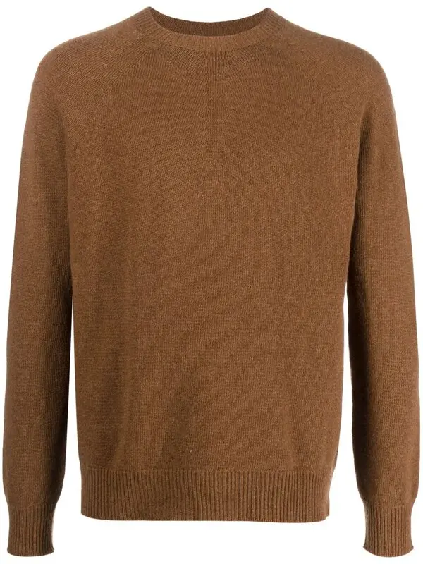JIL SANDER Fine-knit Wool-cashmere Jumper - Brown