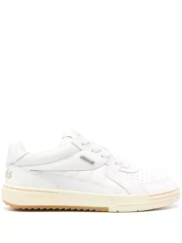 Palm Angels University Leather Sneakers - White