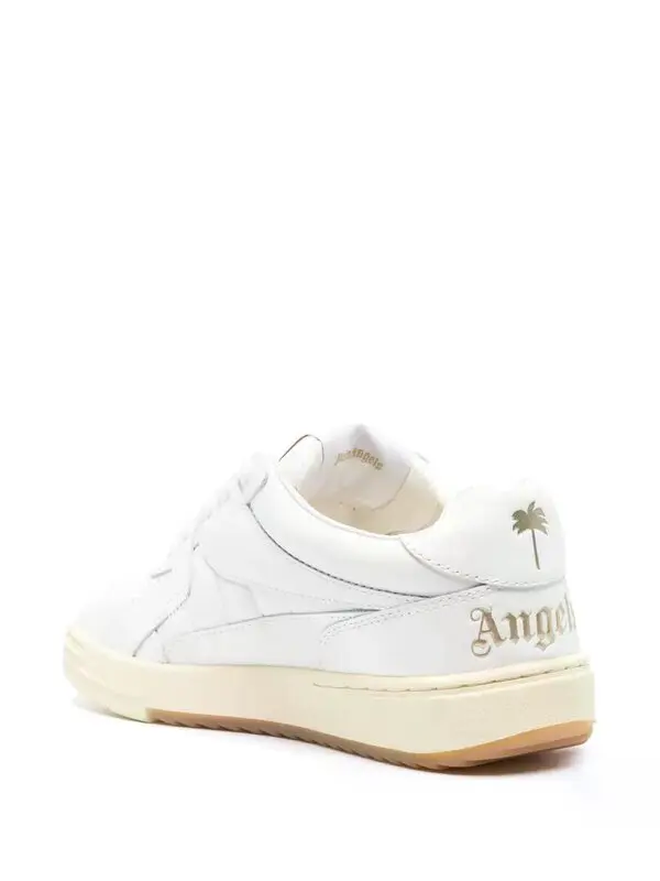 Palm Angels University Leather Sneakers - White