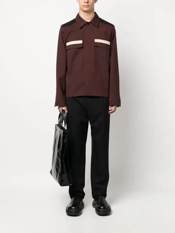 LANVIN Straight-leg Pleated Wool Trousers - Black