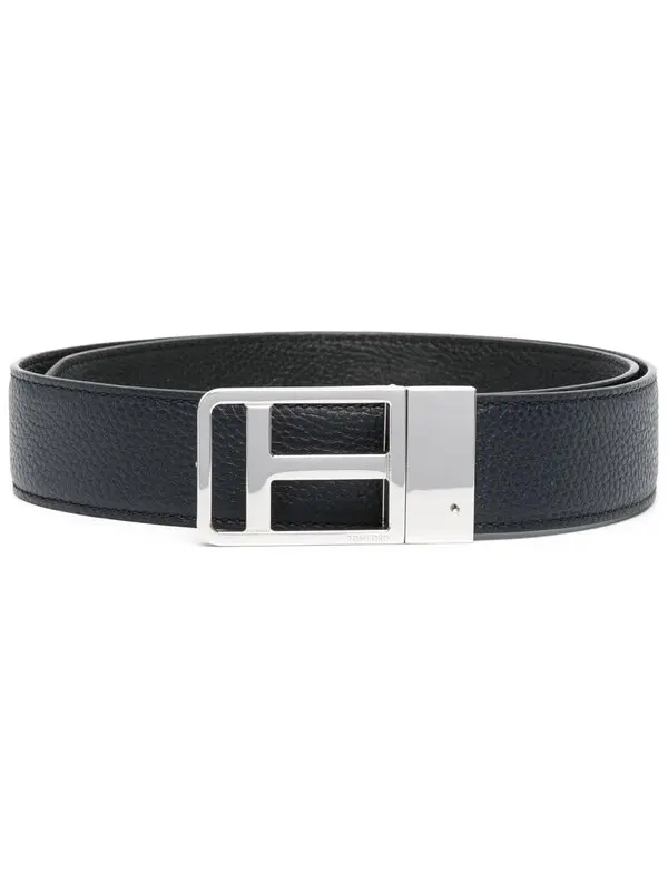 TOM FORD Logo-buckle Leather Belt - Blue