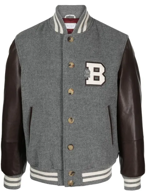 Brunello Cucinelli Patch-lettering Bomber Jacket