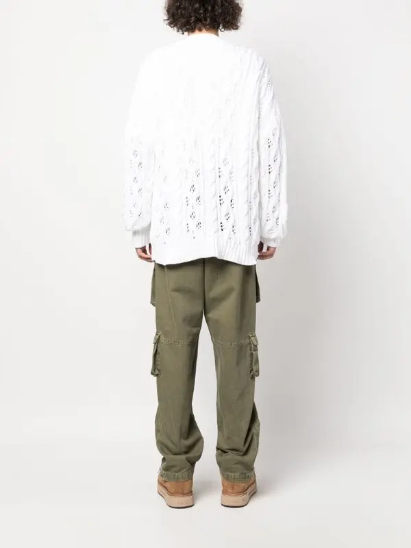 1989 STUDIO Open-knit V-neck Cardigan