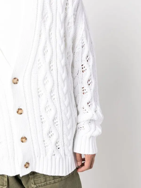 1989 STUDIO Open-knit V-neck Cardigan