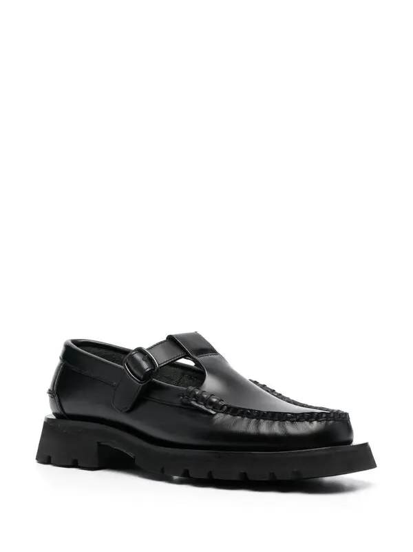 Hereu Alber T-bar Leather Loafers - Black