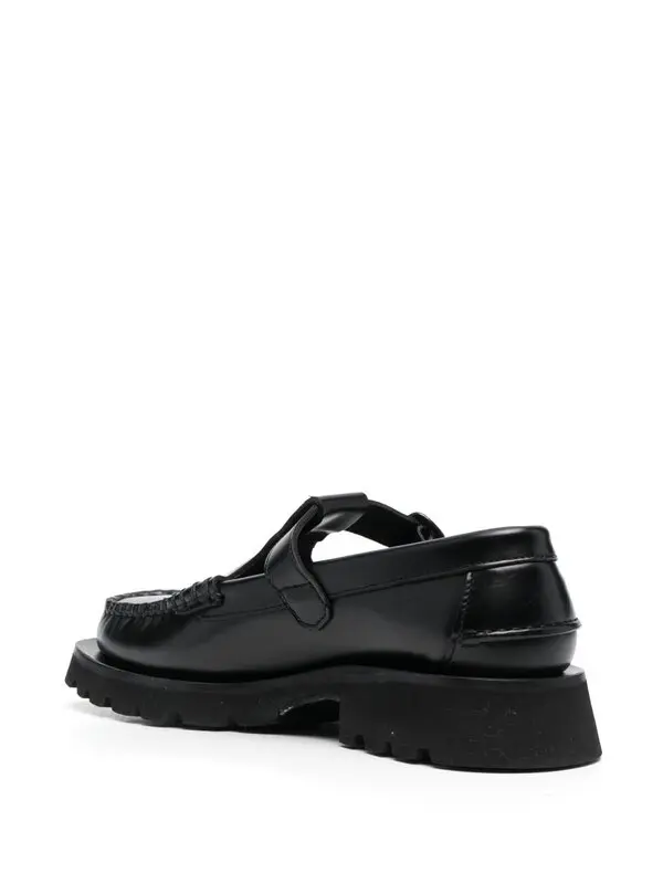 Hereu Alber T-bar Leather Loafers - Black