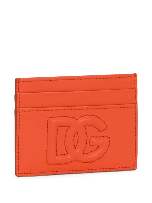 Dolce & Gabbana Logo-embossed Leather Cardholder - Orange