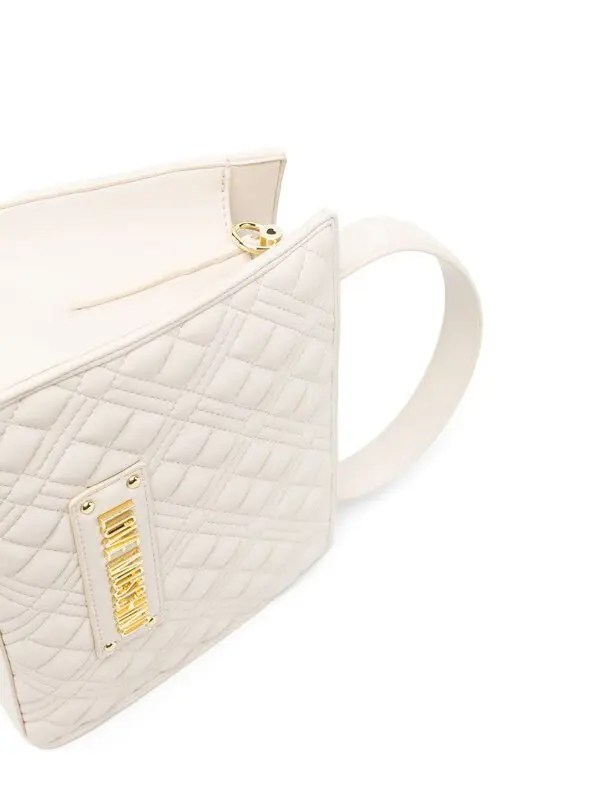 Moschino Quilted Tote Bag With Logo Lettering