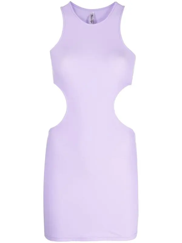 REINA OLGA Cut-out Sleeveless Minidress - Purple