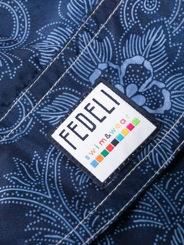 Fedeli Floral-print Swim Shorts