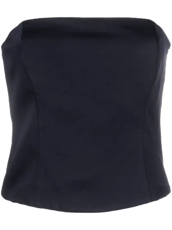 Brunello Cucinelli Strapless Silk-blend Top