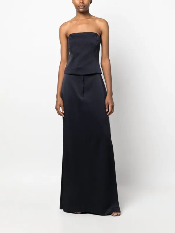 Brunello Cucinelli Strapless Silk-blend Top