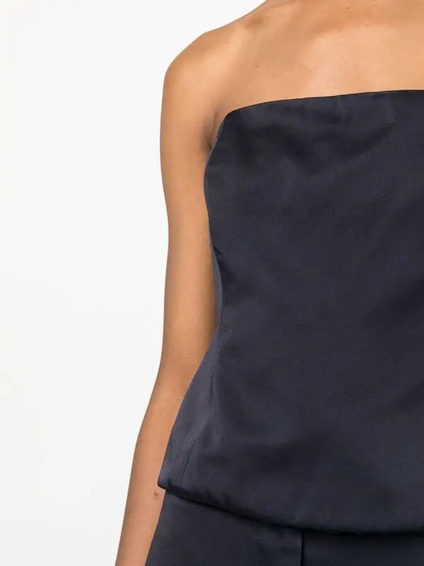 Brunello Cucinelli Strapless Silk-blend Top