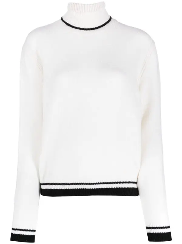 MSGM Wool-cashmere Blend Jumper - White