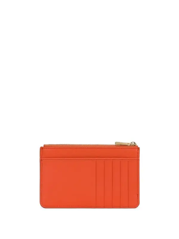 Dolce & Gabbana Dg-logo Zipped Leather Wallet - Orange