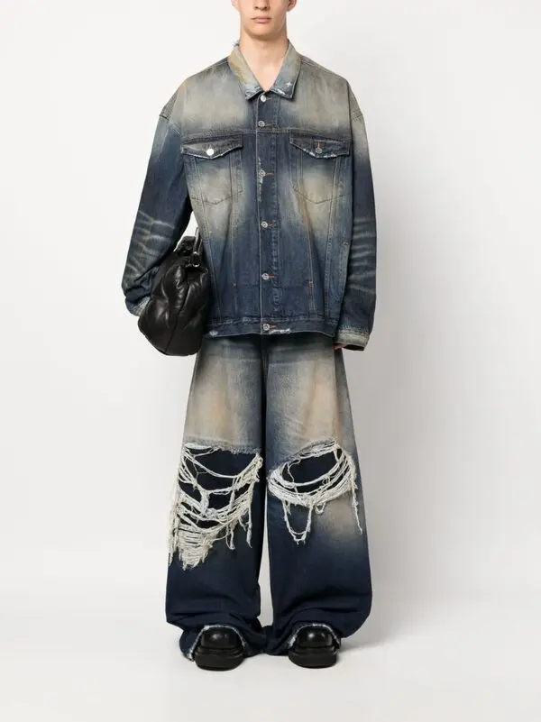 Vetements Distressed-effect Denim Jacket