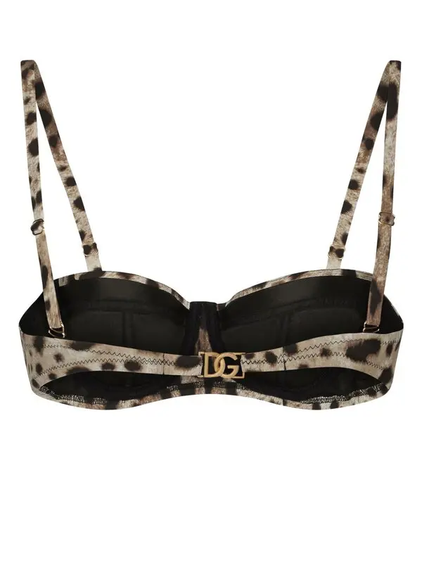 Dolce & Gabbana Leopard-print Balconette Bikini Top - Neutrals