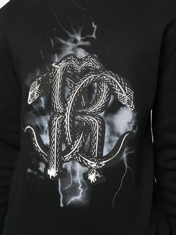 Roberto Cavalli Mirror Snake-print Sweatshirt