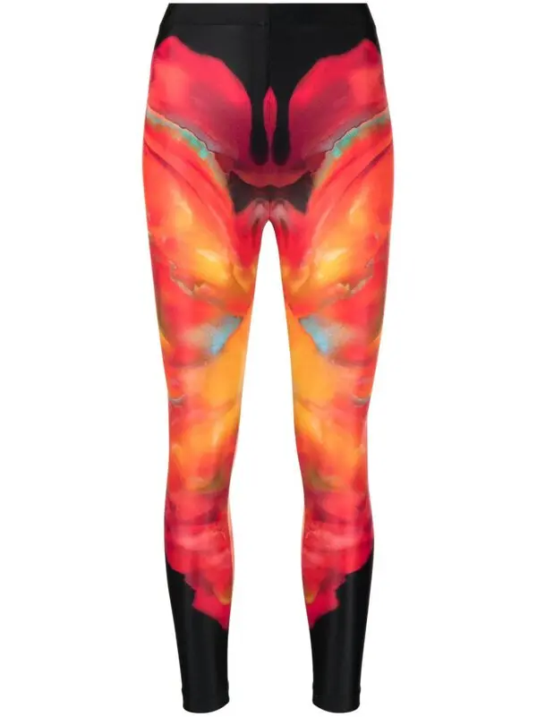 Alexander McQueen Abstract-print Leggings
