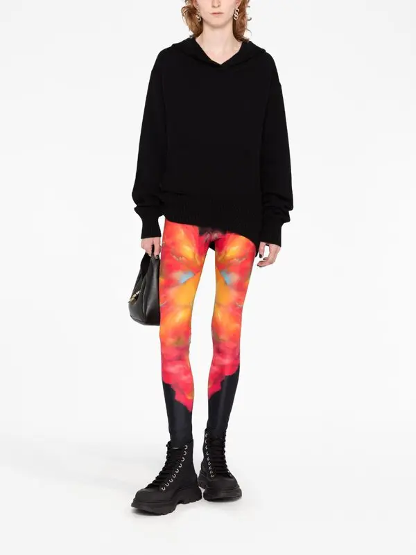 Alexander McQueen Abstract-print Leggings