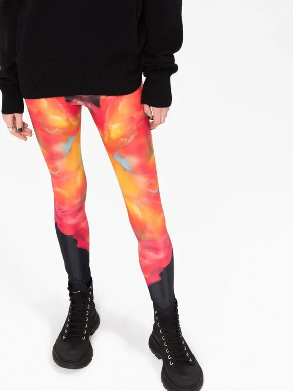 Alexander McQueen Abstract-print Leggings