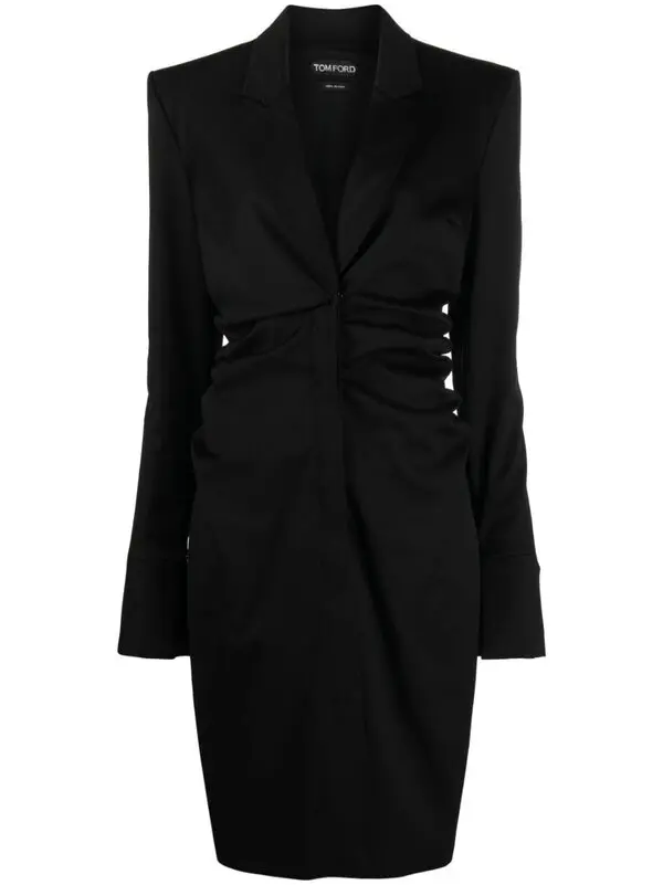 TOM FORD Ruched Tailored Midi Dress