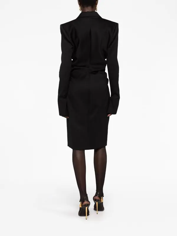 TOM FORD Ruched Tailored Midi Dress