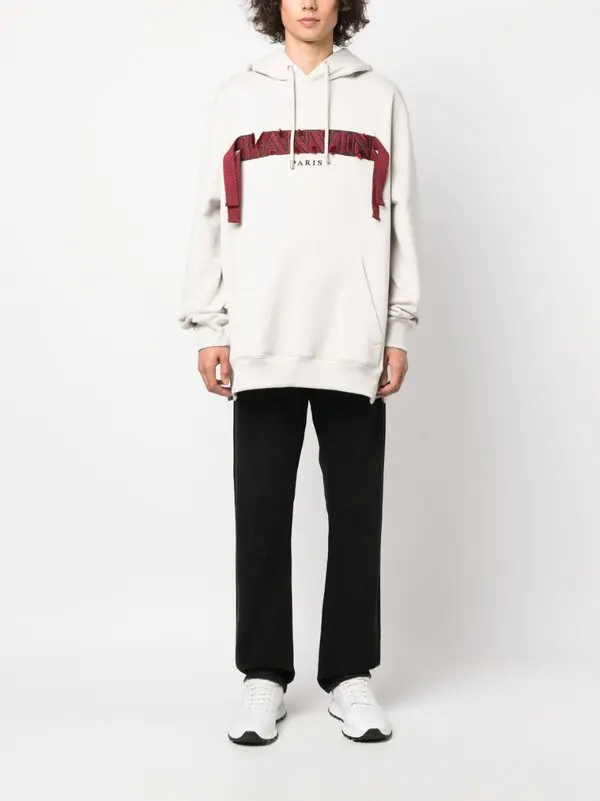 LANVIN Oversized Logo-appliqué Hoodie