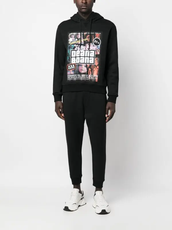 Dsquared2 Graphic-print Cotton Hoodie