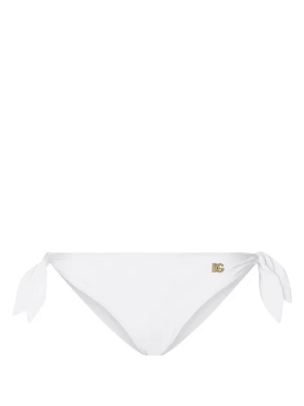 Dolce & Gabbana Logo-plaque Bikini Bottom - White