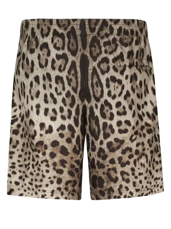 Dolce & Gabbana Leopard-print Swim Shorts