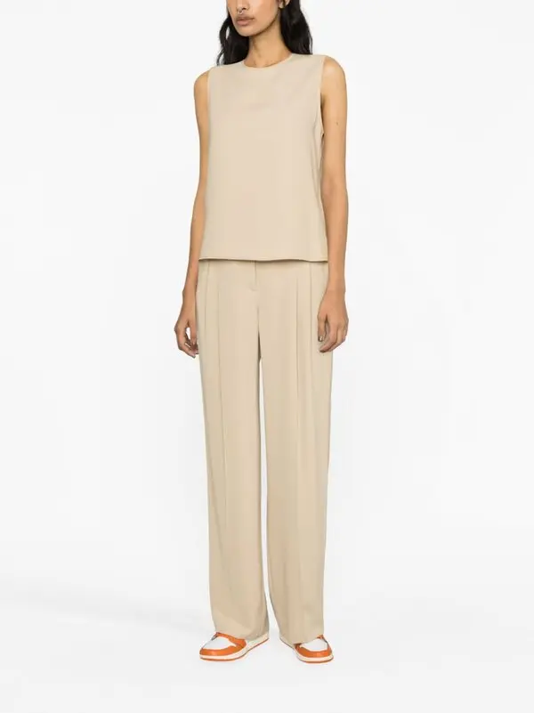Calvin Klein Sleeveless Crêpe Top - Neutrals
