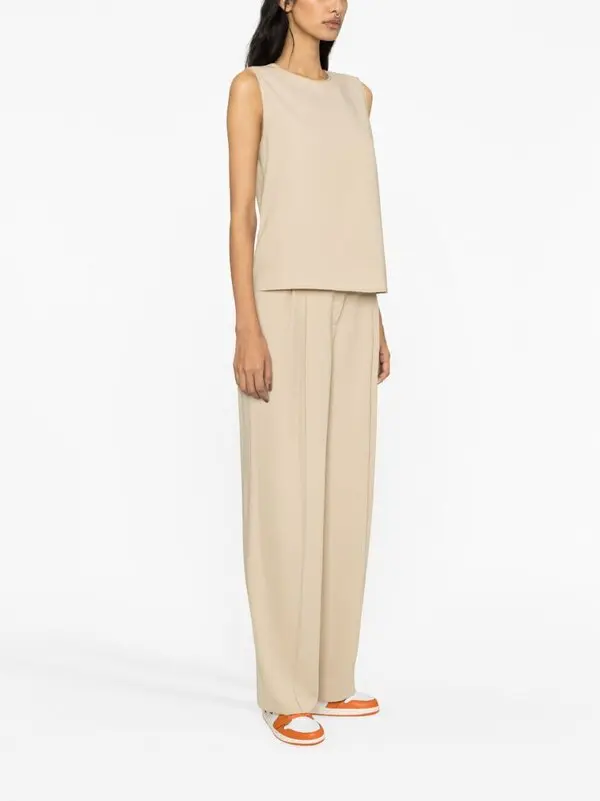 Calvin Klein Sleeveless Crêpe Top - Neutrals