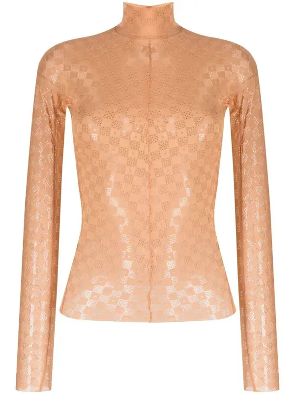 FORTE_FORTE Lace Detail Top - Neutrals