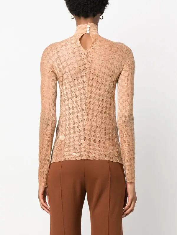 FORTE_FORTE Lace Detail Top - Neutrals