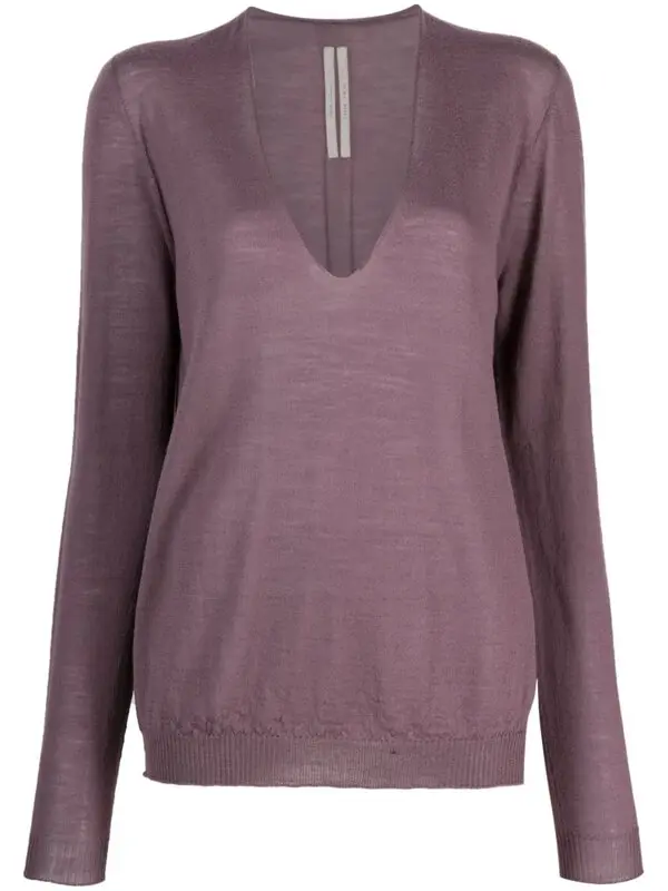 Rick Owens V-neck Wool Juper