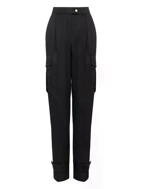 Alexander McQueen High-waisted Wool Trousers - Black