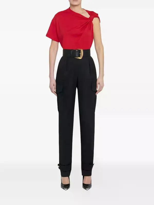 Alexander McQueen High-waisted Wool Trousers - Black