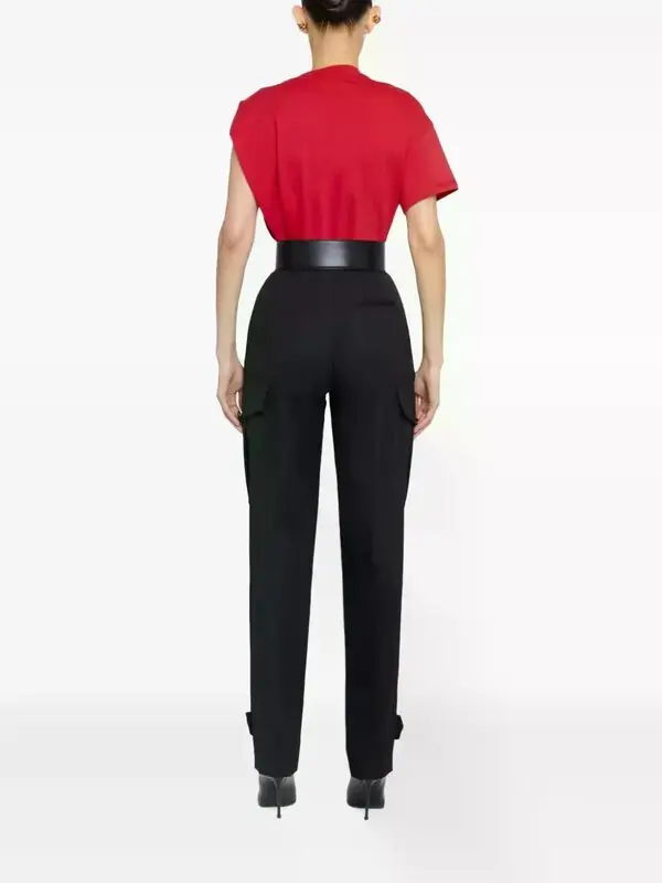 Alexander McQueen High-waisted Wool Trousers - Black