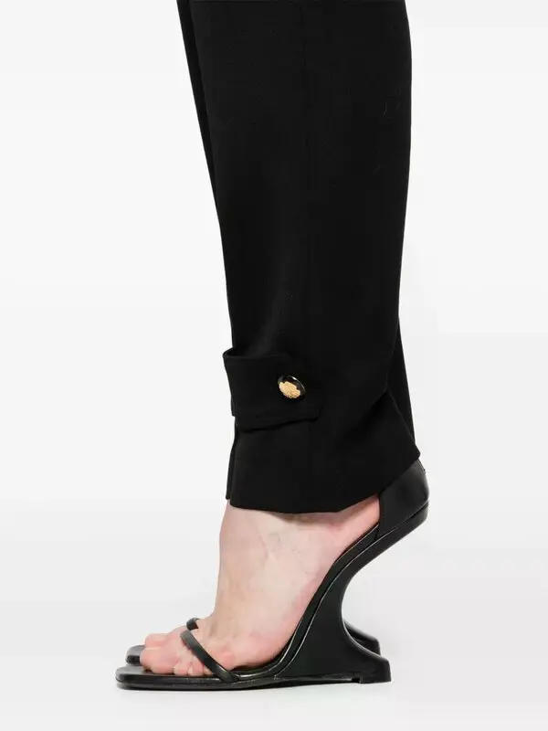 Alexander McQueen High-waisted Wool Trousers - Black