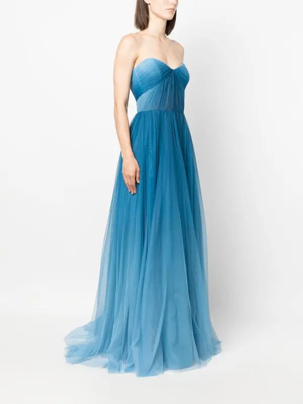 ANA RADU Gradient-effect Organza Maxi Dress
