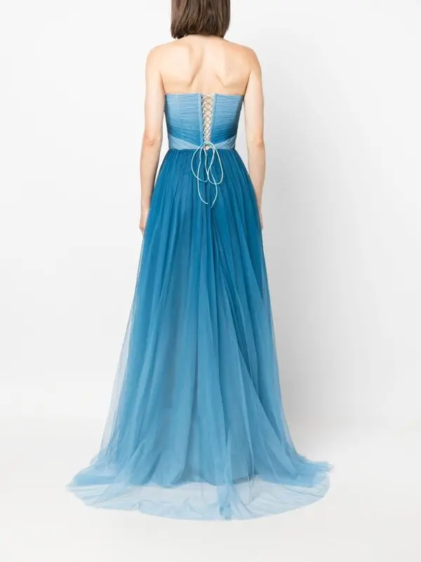 ANA RADU Gradient-effect Organza Maxi Dress