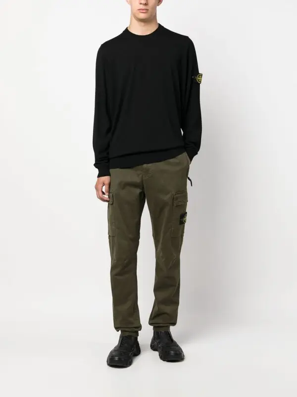 Stone Island Tapered Cargo Trousers - Green