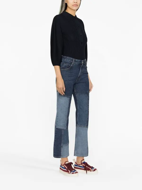 Chloé Patchwork Cropped Jeans