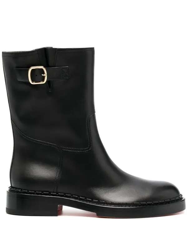 Santoni Zip-up Leather Ankle Boots