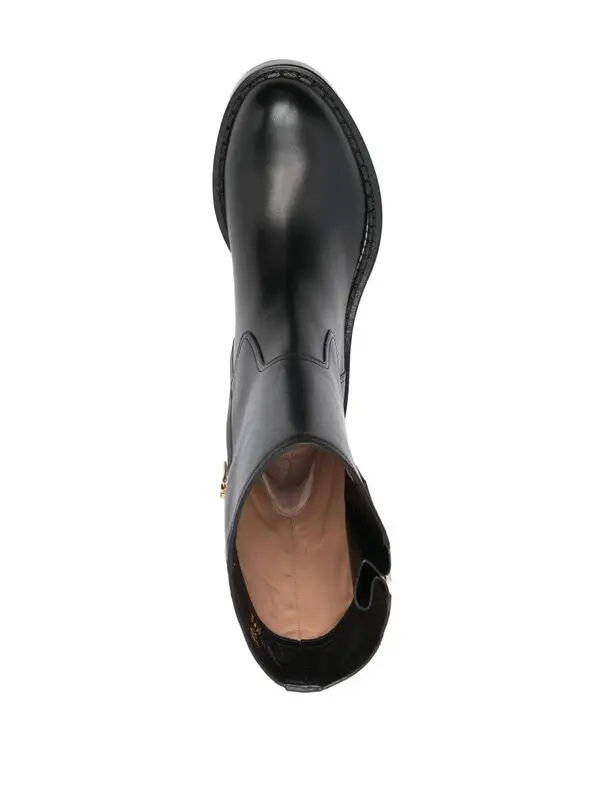 Santoni Zip-up Leather Ankle Boots