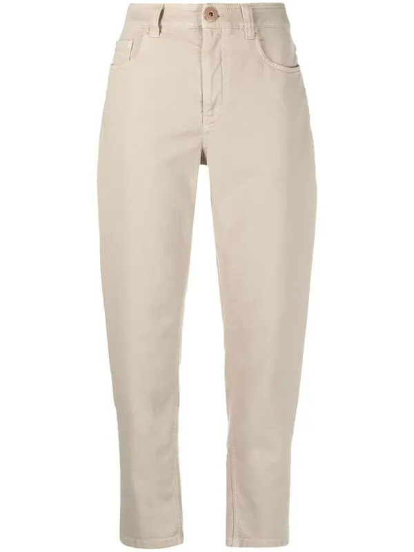 Brunello Cucinelli Tapered-leg Trousers - Neutrals