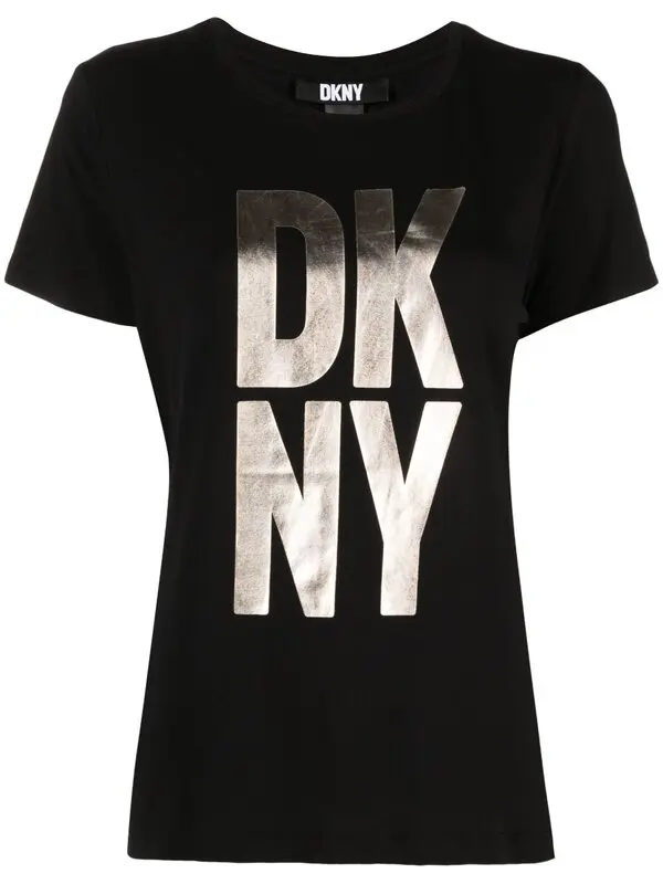 Dkny Metallic-finish Logo T-shirt