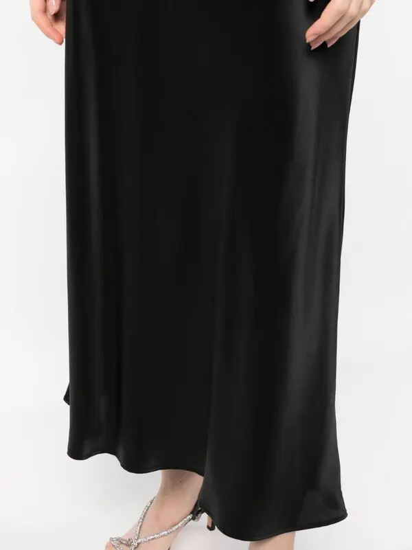 REFORMATION Layla Silk Midi Skirt - Black